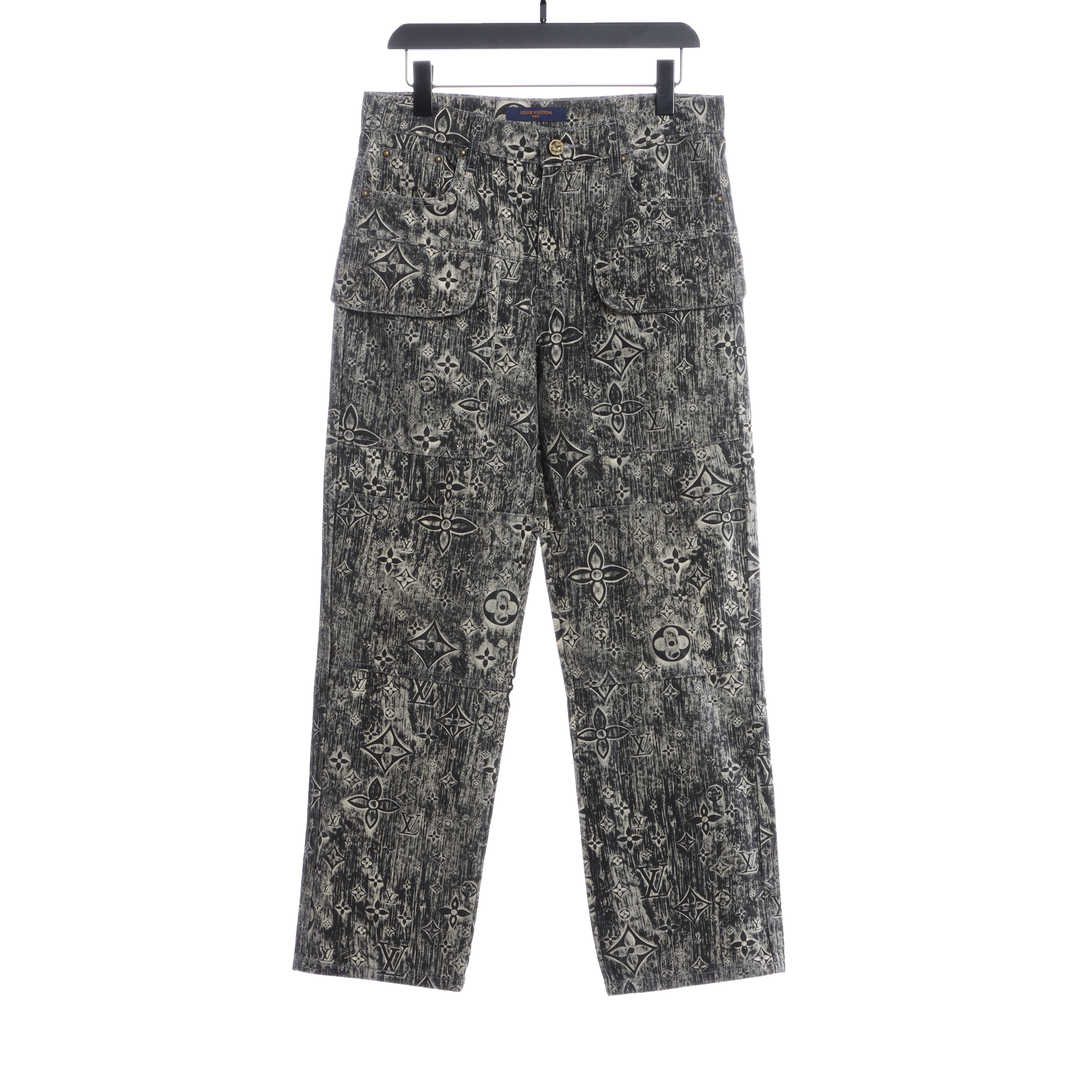 Louis Vuitton Monogram Vintage Embossed Denim Trousers From Obo Sneaker