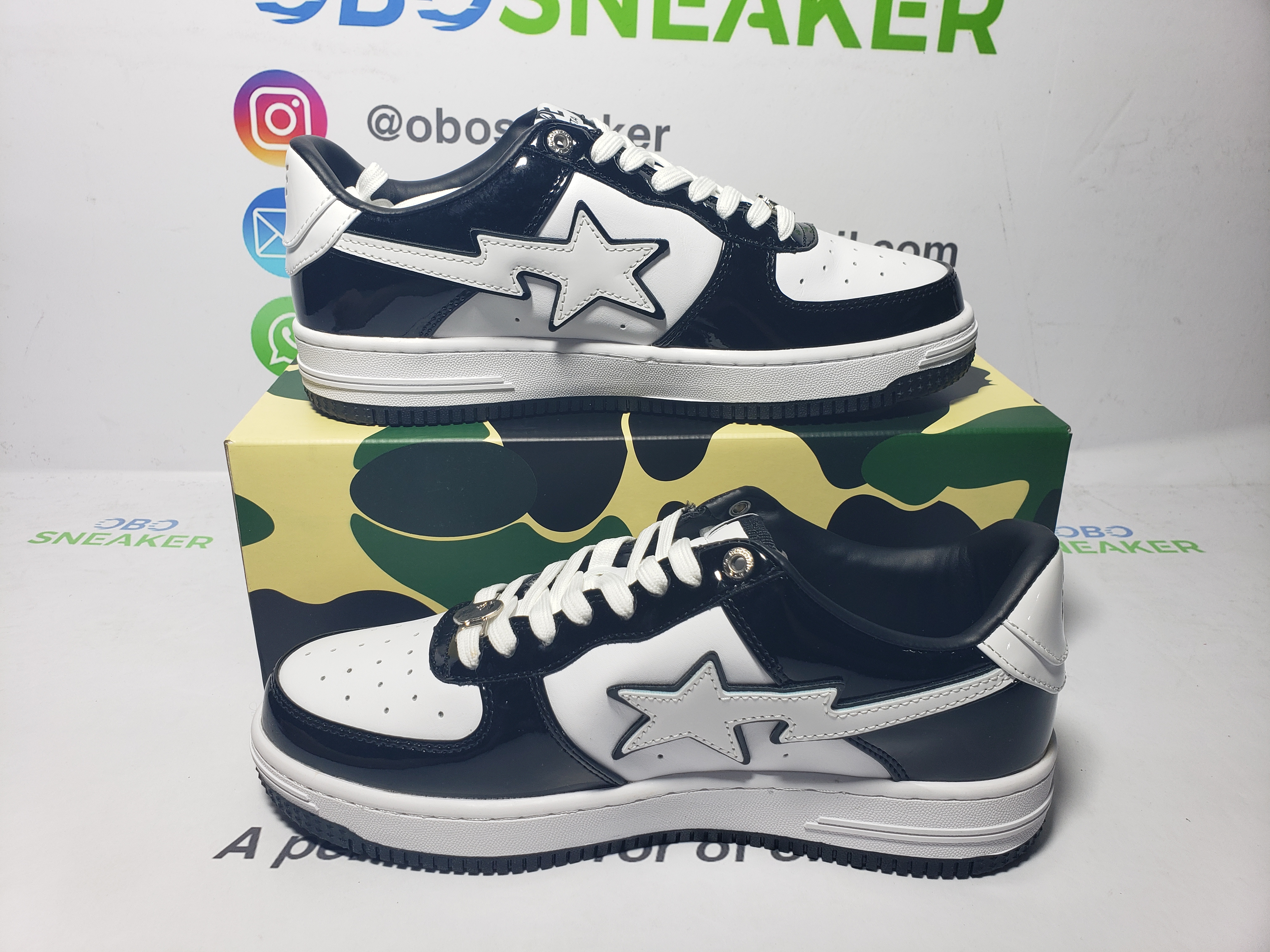 Obosneaker QC Pics ：A Bathing Ape Bape Sta Low Black White Panda ...