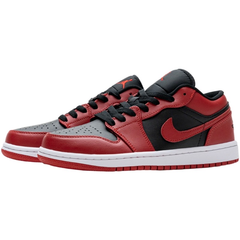 Buy Replica Air Jordan 1 Retro Low Black Gym Red 553558-001 ...