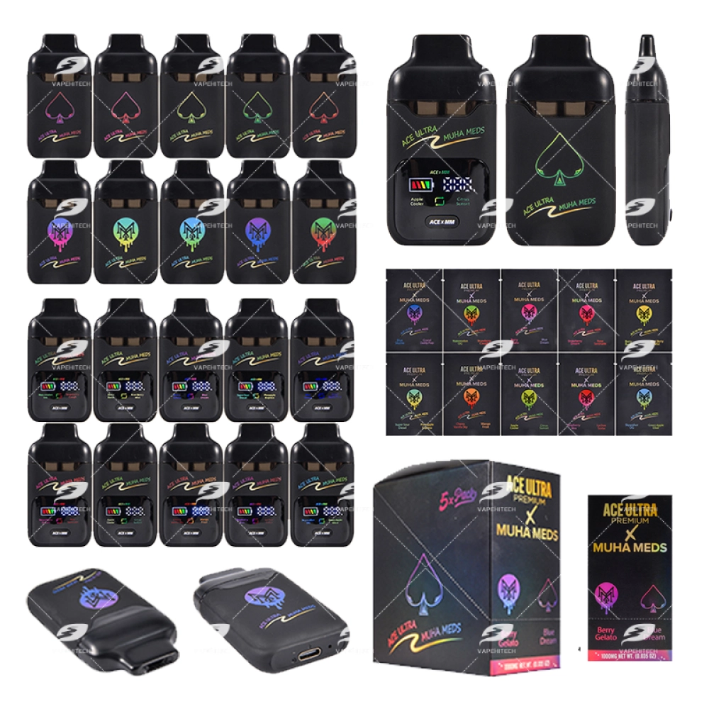 Ace Ultra x Muha Meds 1g Dual Chamber Disposable | ace x mm 0.5g+0.5g