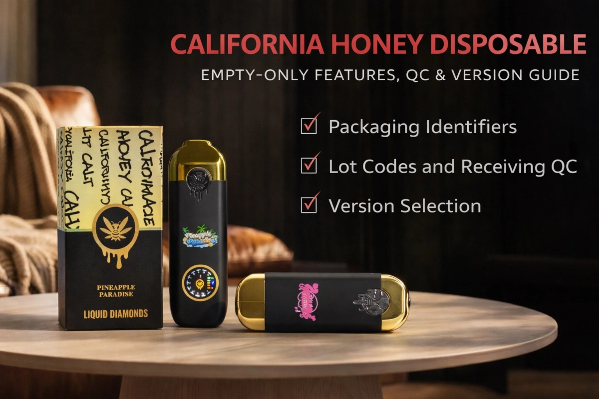 California Honey Disposable: Empty-Only Features, QC & Version Guide