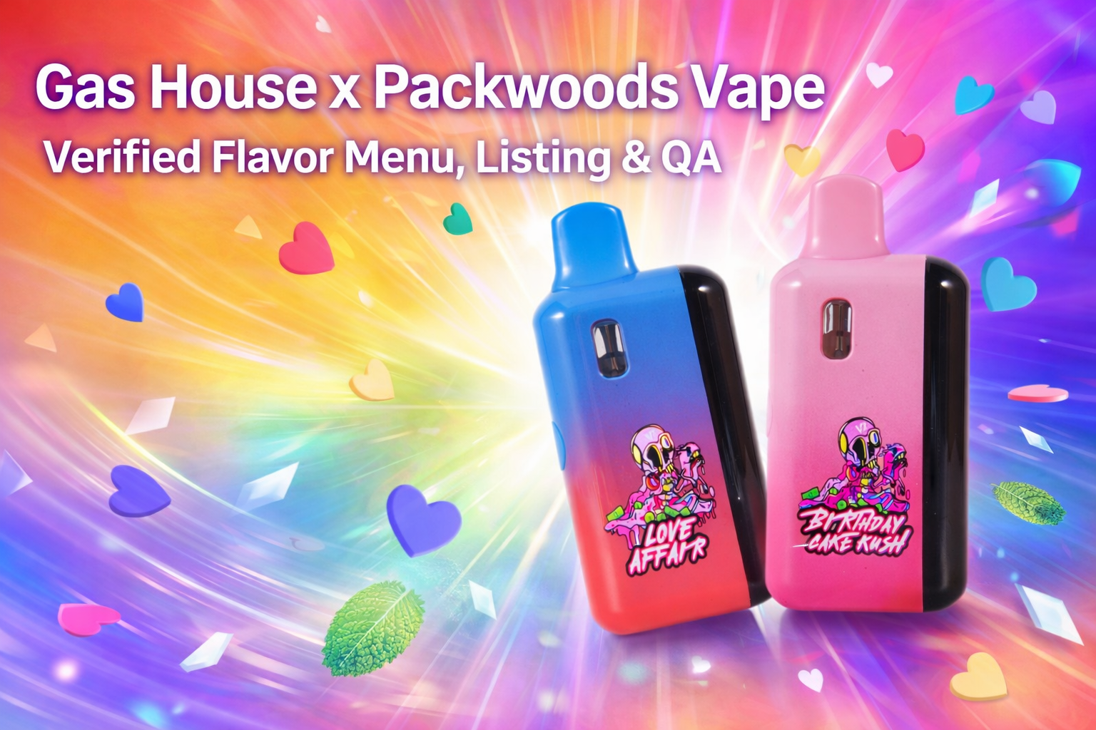 Gas House x Packwoods Vape: Flavor-Name Set + UX Signals (Empty Only)