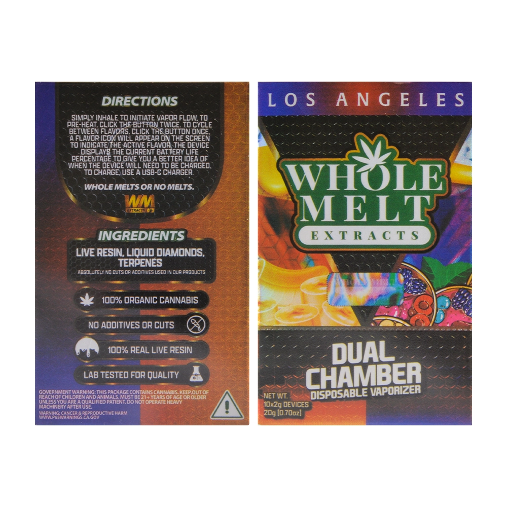 Whole Melt V7 2g Dual Chamber Vape| WholeMelts Extracts V7 Disposable