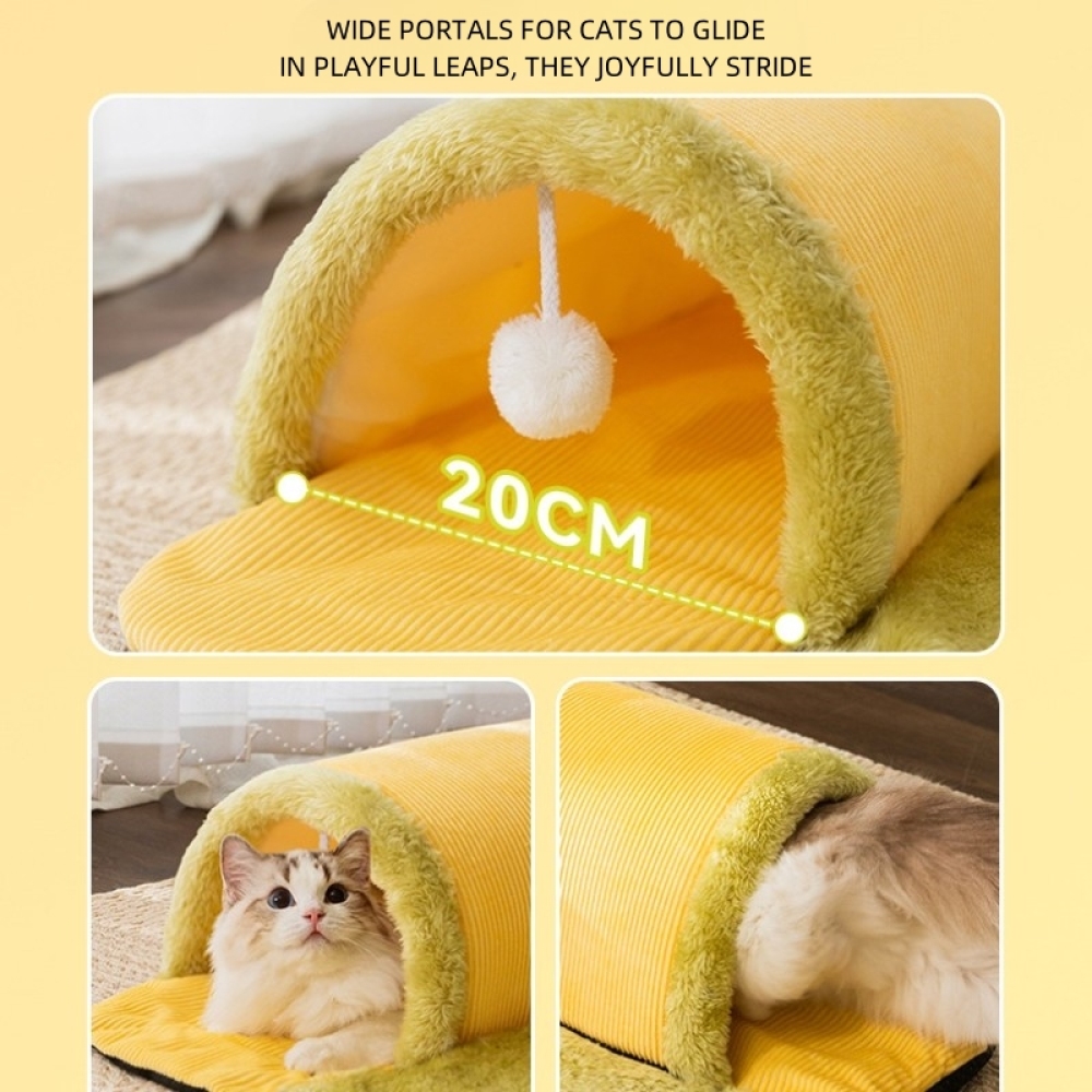 Cat Tunnel Bed & Tube | Large & Interactive - Furtent's Best Cat Beds