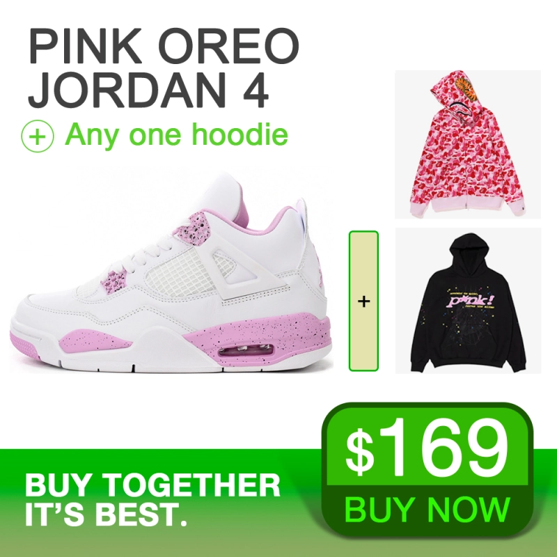 Air Jordan 4 Pink Oreo + any hoodie Reps - Pk Stockx