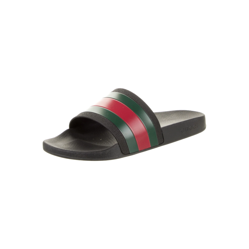 Gucci Web Accent Rubber Slides Reps - Pk Stockx