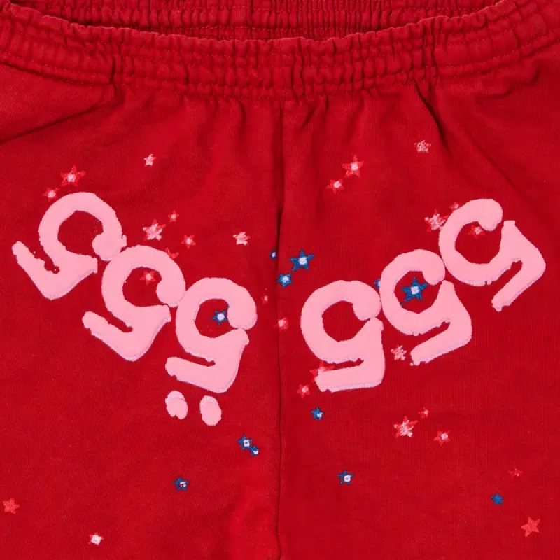 Sp5der Number 555 Sweatpants 'Red' Reps - Pk Stockx