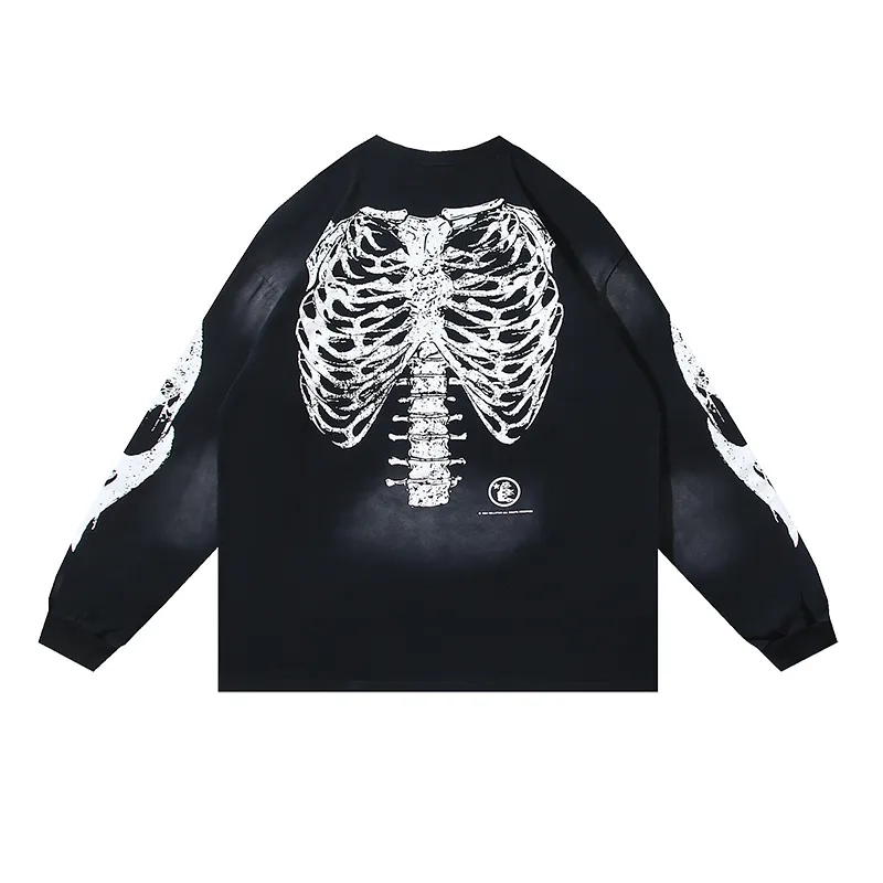 Hellstar Skeleton Long-Sleeve T-Shirt #699 Black Reps - Pk Stockx