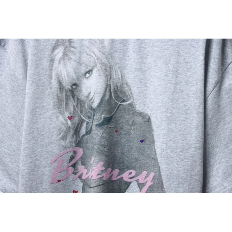 Balenciaga Music Britney Spears Series T-shirt Light Grey & Pink Reps ...