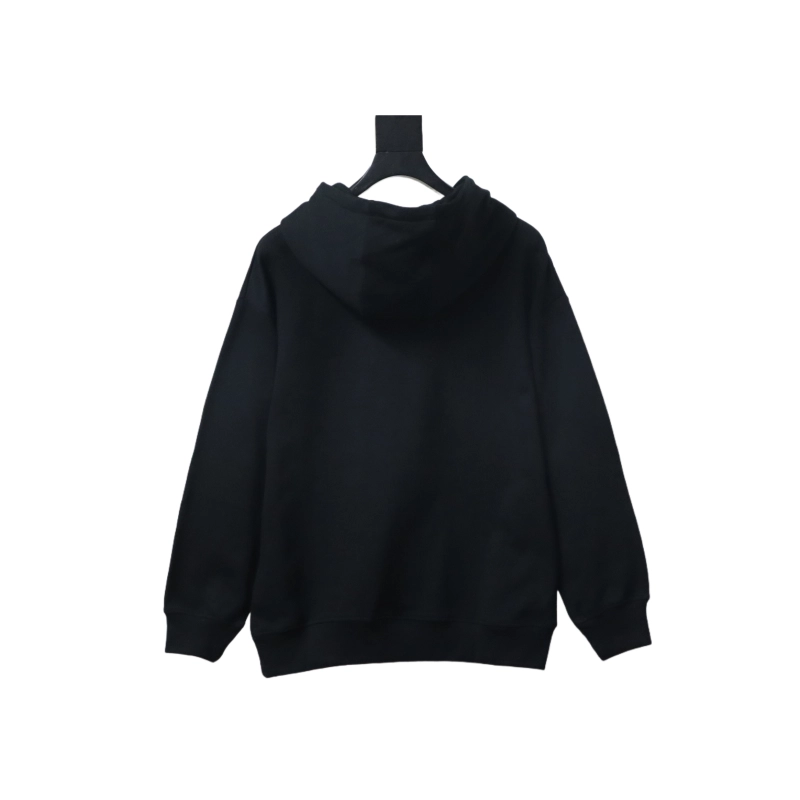 Gucci Musical Note Signature Logo Letter Embroidered Hoodie Black Reps ...