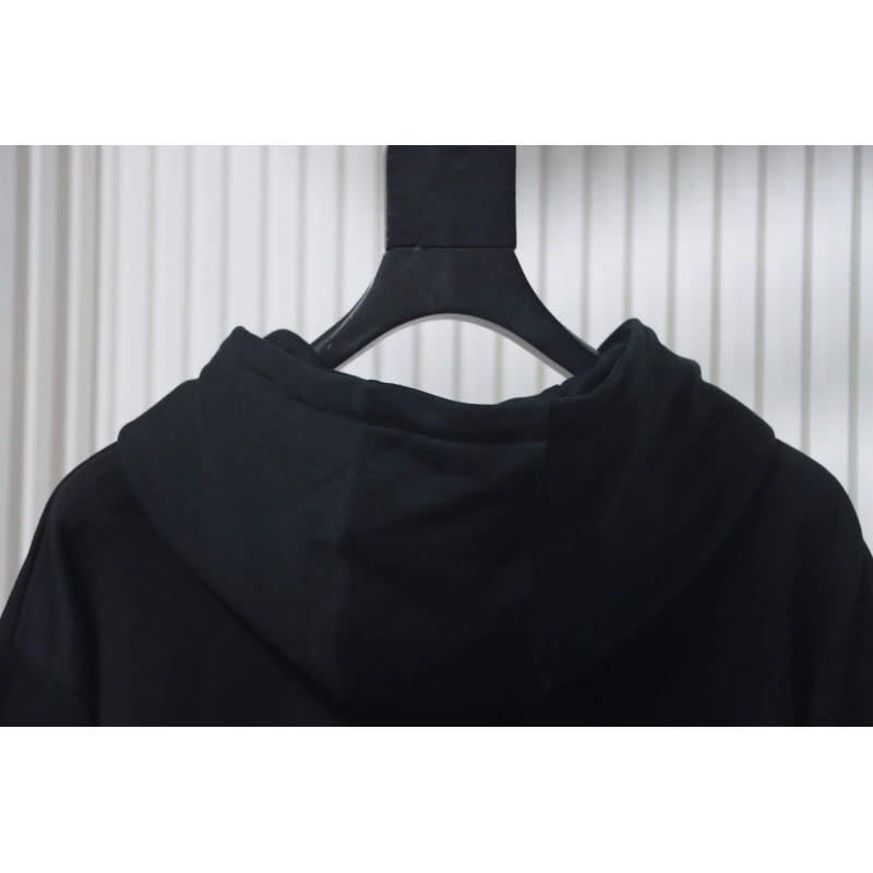 Gucci Musical Note Signature Logo Letter Embroidered Hoodie Black Reps ...