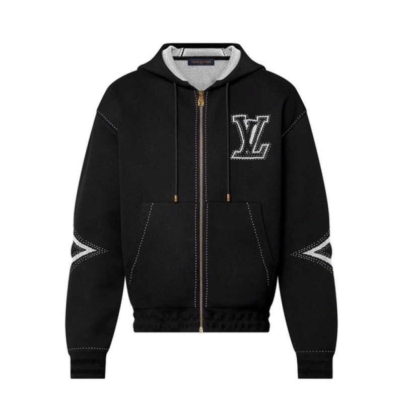 Louis Vuitton Black and White Hoodie Jacket Reps - Pk Stockx