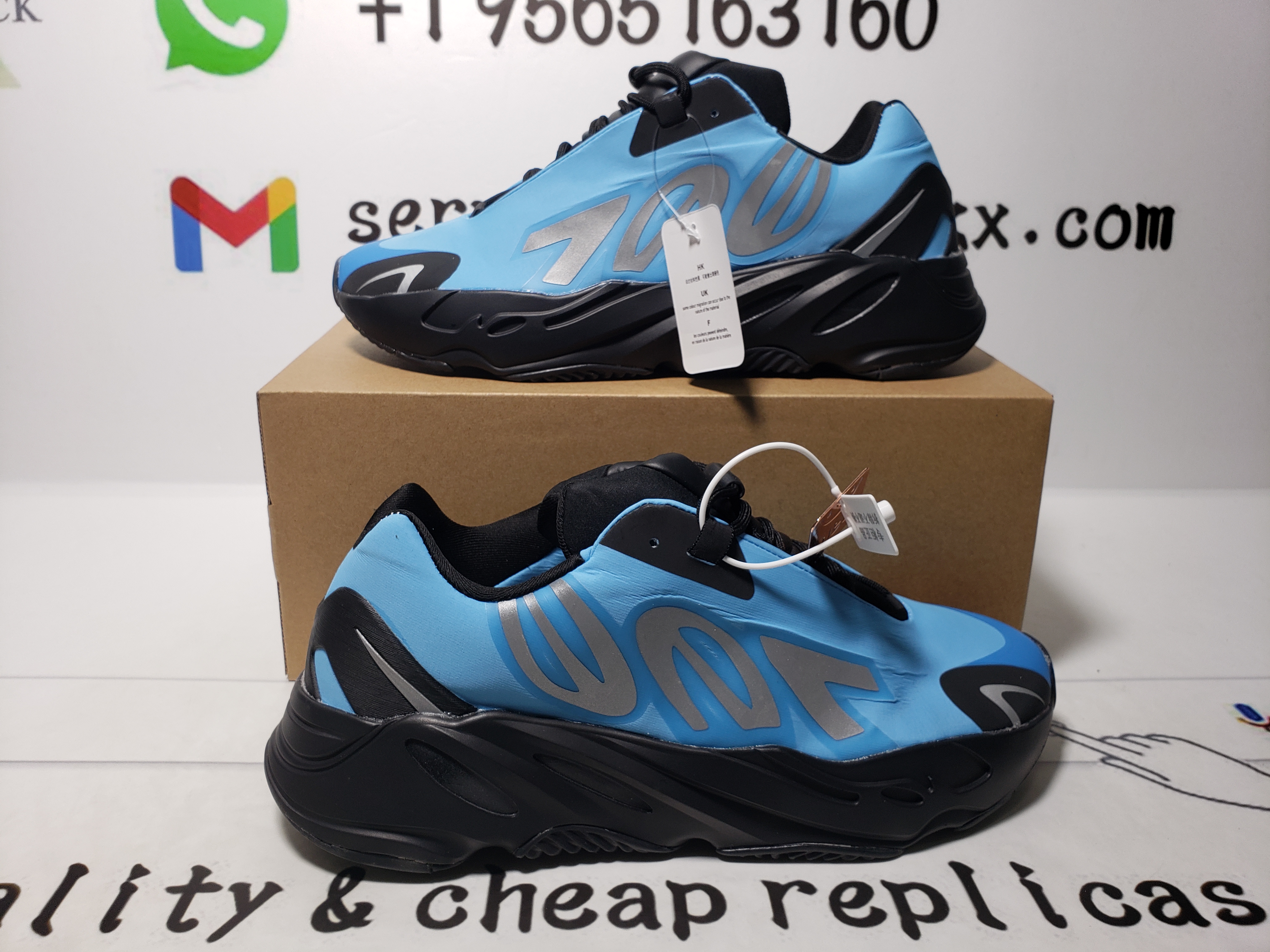 PK God Batch adidas Yeezy Boost 700 MNVN Bright Cyan GZ3079 - Pk Stockx