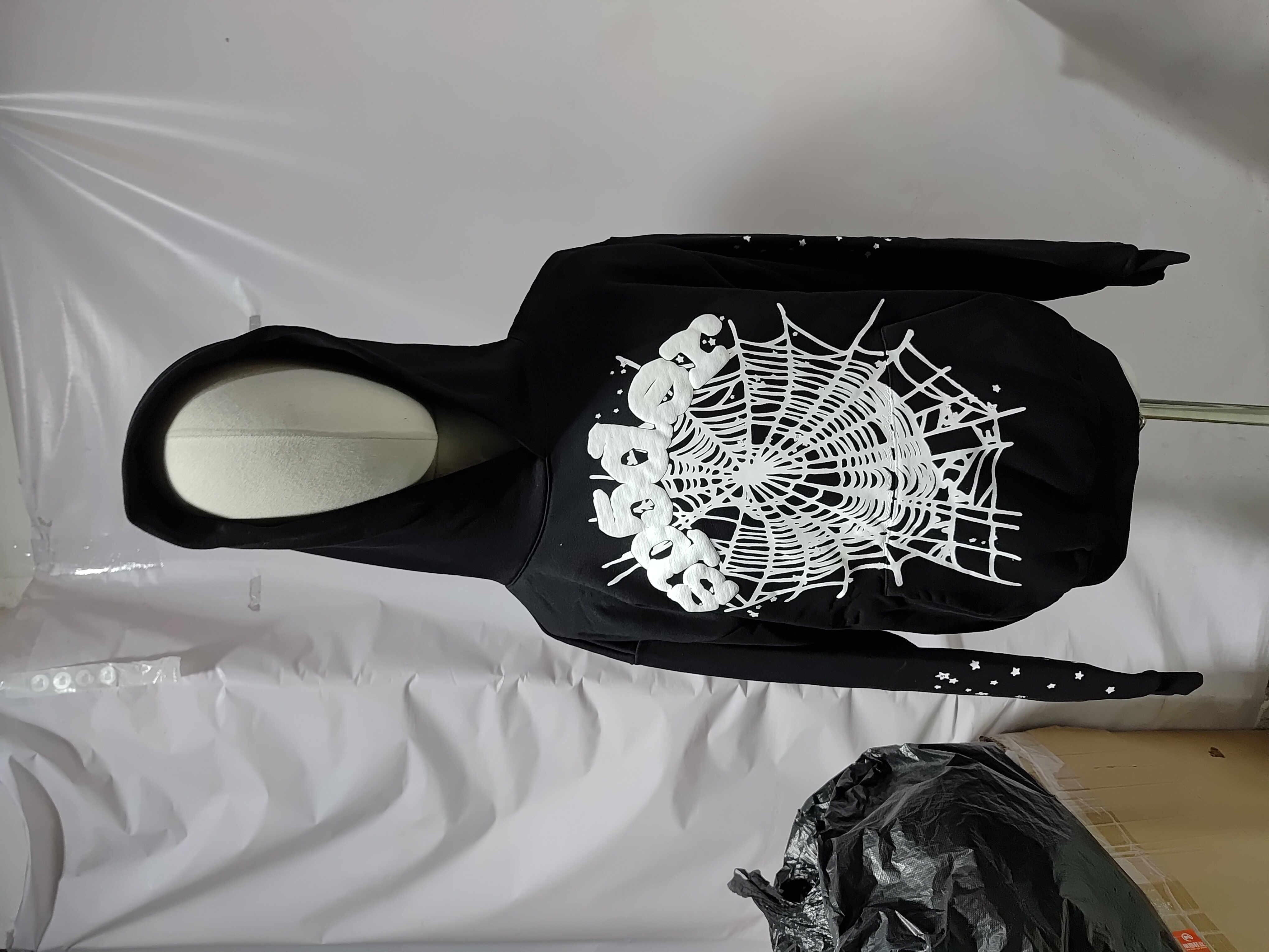 Sp5der Worldwide BLACK OG WEB HOODIE - Pk Stockx