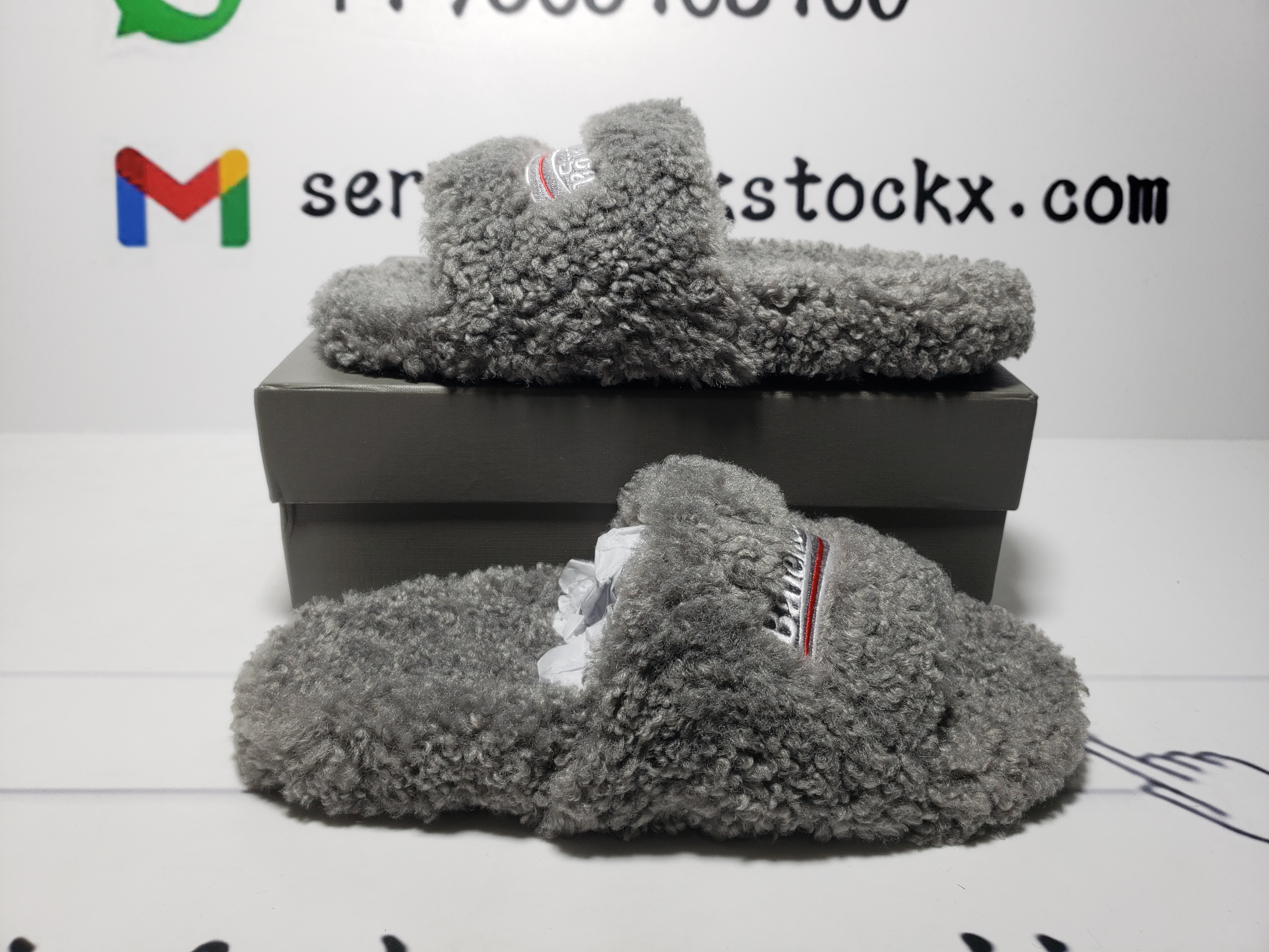 Balenciaga Furry Slide Grey - Pk Stockx