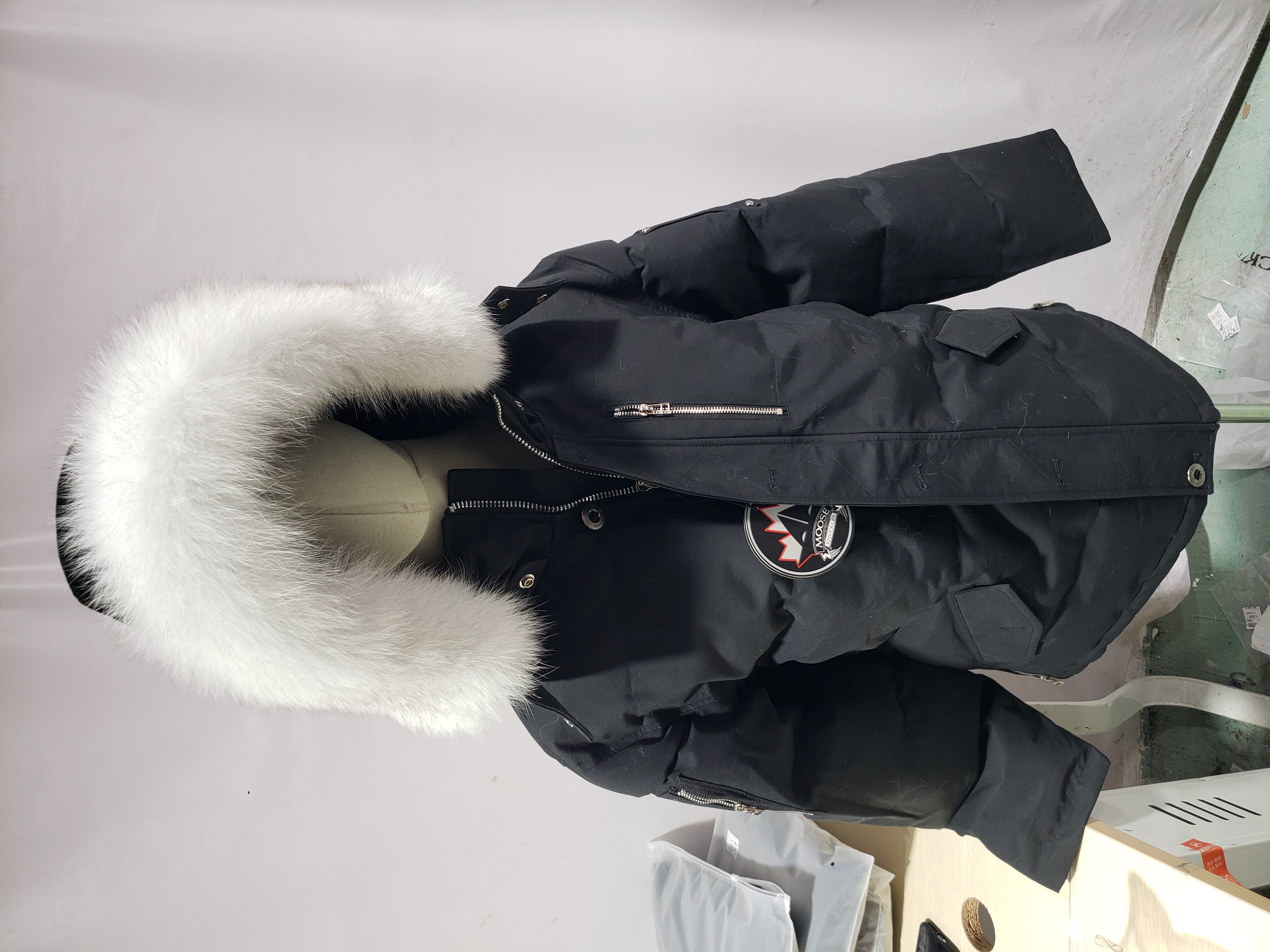 Moose Knuckles Original 3Q Fur White QC
