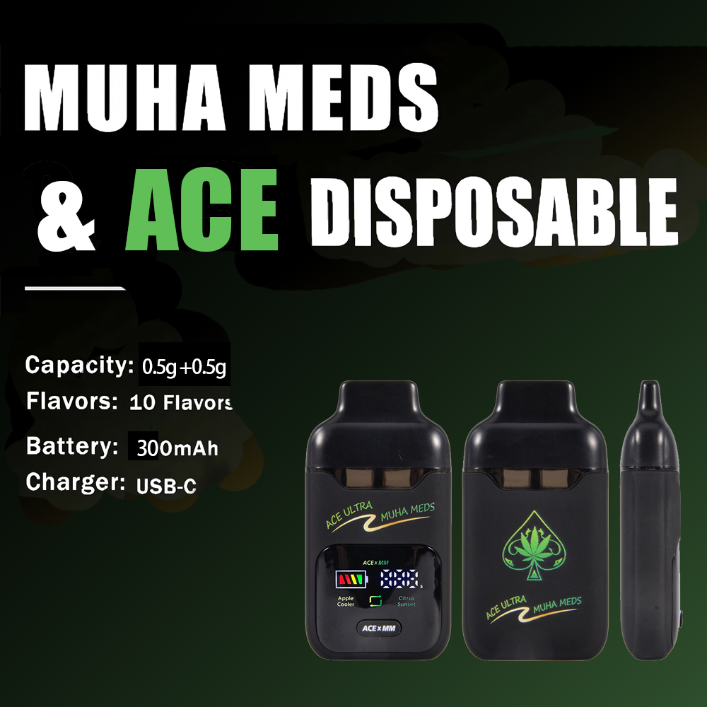 Muha Meds x Ace Ultra Dual Chamber | Ace x MM 0.5g+0.5g Disposable