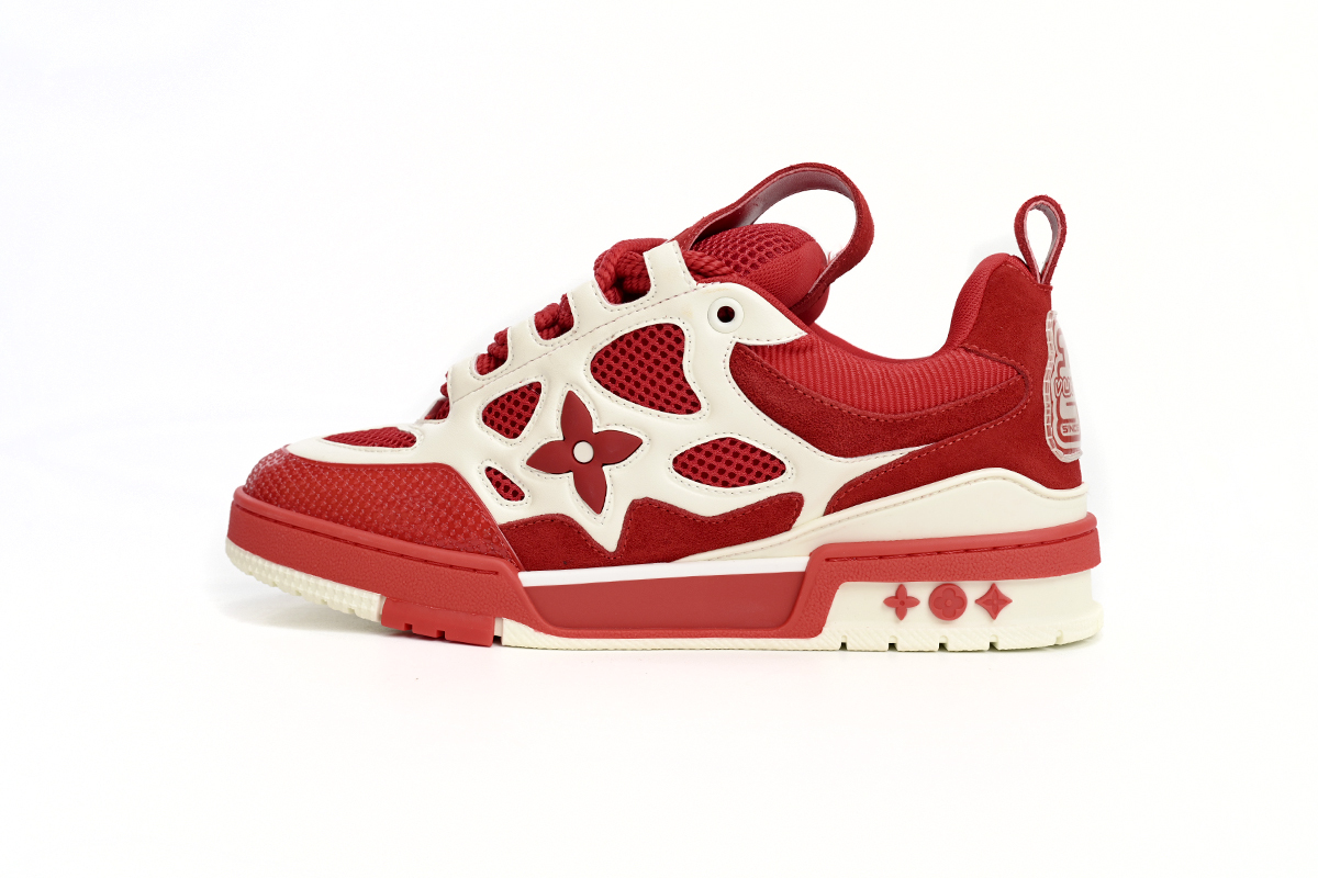 Buy Louis Vuitton LV Skate Sneaker Red White 1AARS5 | Coco Shoes Official | Coco Sneakers 2025
