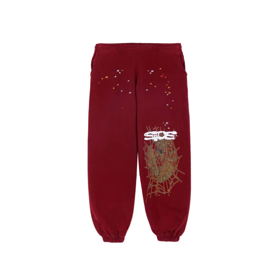 Buy Sp5der Logo Sweatpant Maroon | Coco Shoes Official | Coco Sneakers 2025