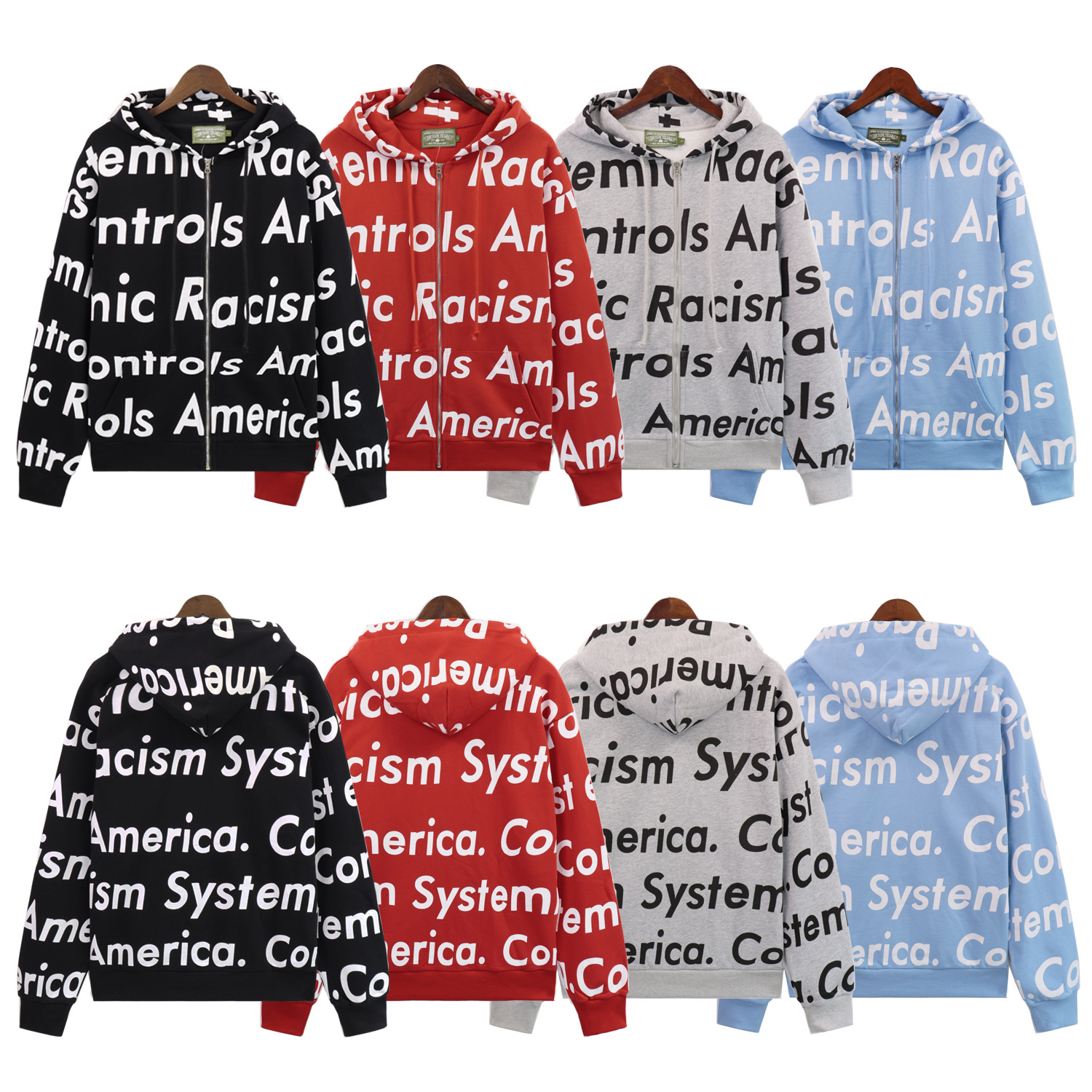 Buy Denim Tears x Arthur Jafa Systemic Racism Controls America Zip Up ...