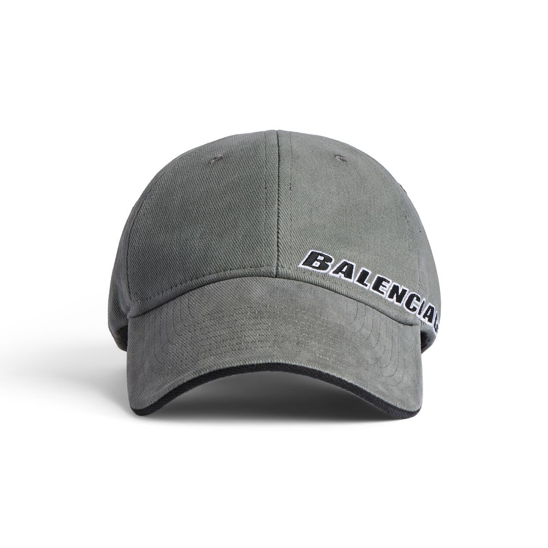 Buy Balenciaga Tilted Typo Cap in Dark Heather Grey | Coco Shoes ...