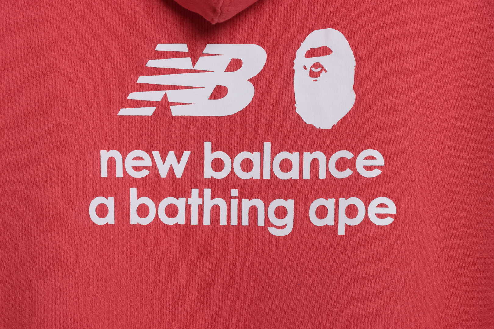 Buy Bape x New Balance Ape Head Relaxed Fit Pullover Hoodie Red | Coco ...