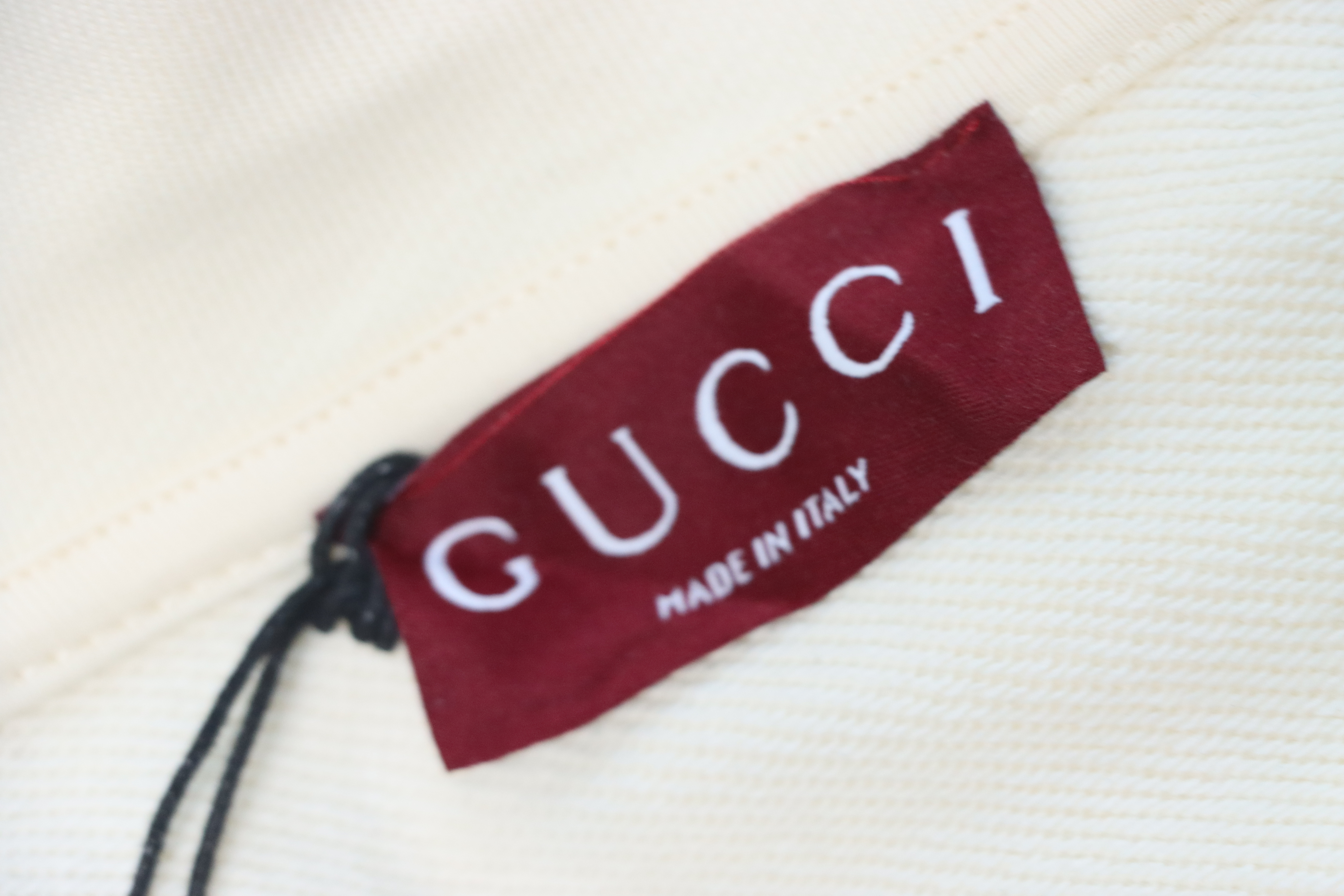 Buy Gucci Musical Note Signature Logo Letter Embroidered Hoodie Apricot ...