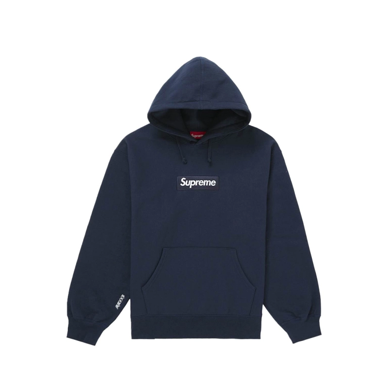 Buy Supreme Box Logo Hooded Sweatshirt Navy | Coco Shoes Official ...