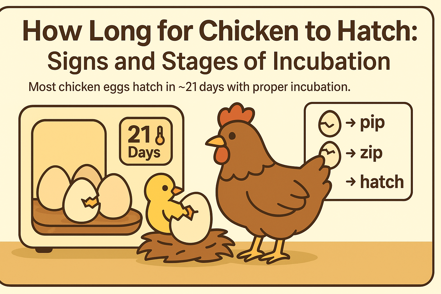 How Long for Chicken Eggs to Hatch: Signs, Stages & Timeline