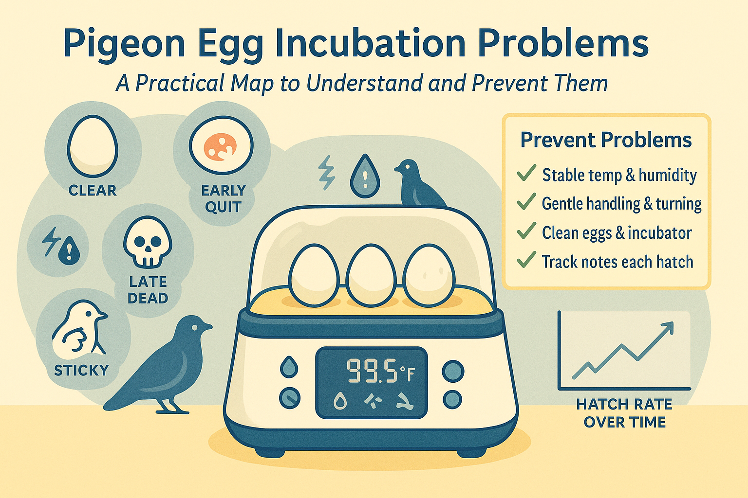 Pigeon Egg Incubation Problems and How to Prevent Them