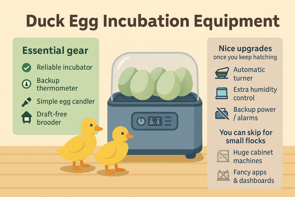 Duck Egg Incubation for Backyard Flocks: Gear That Matters