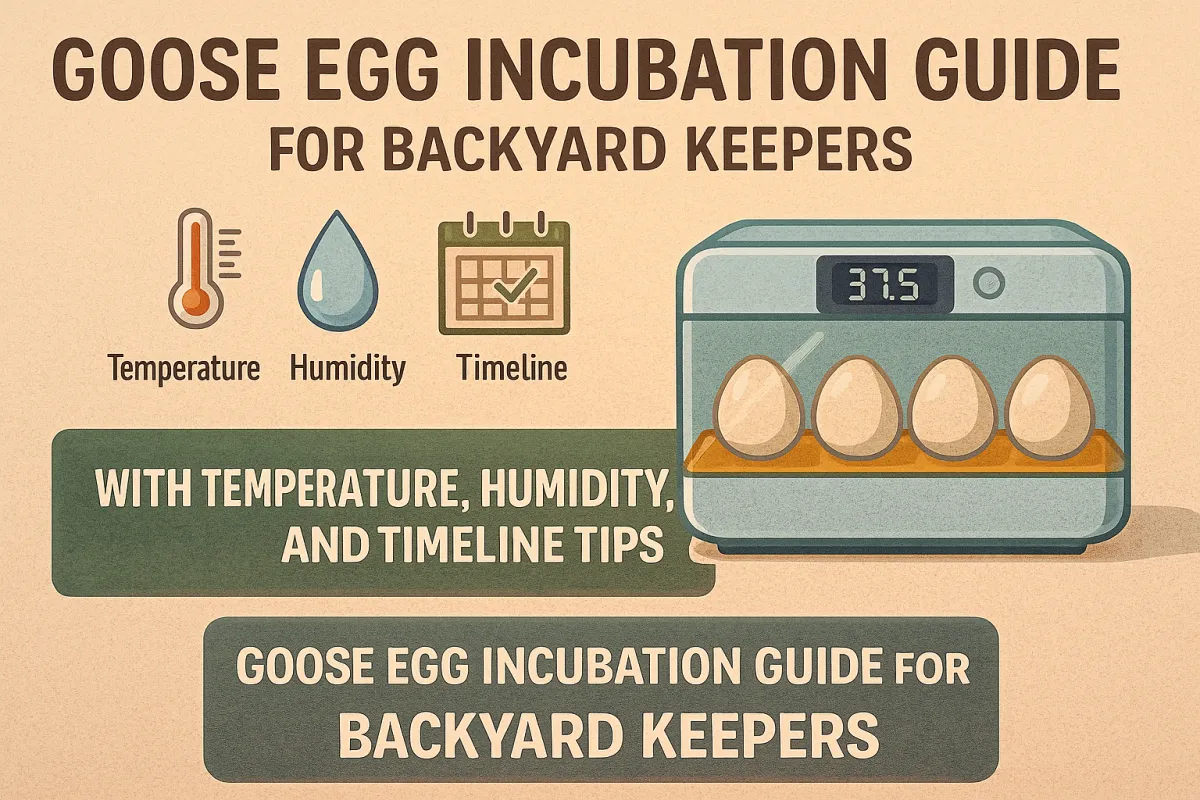 Goose Egg Incubation Guide: Temps, Humidity, Timeline Tips