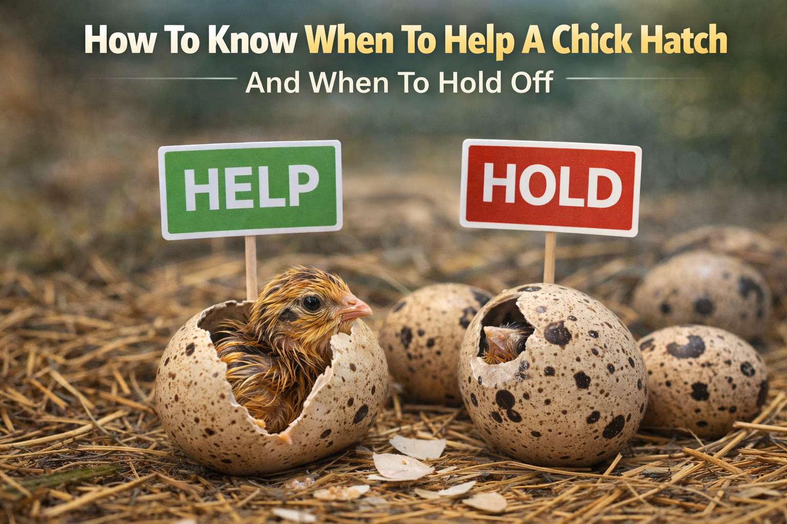 When to Help a Chick Hatch and When to Wait for a Safe Hatch