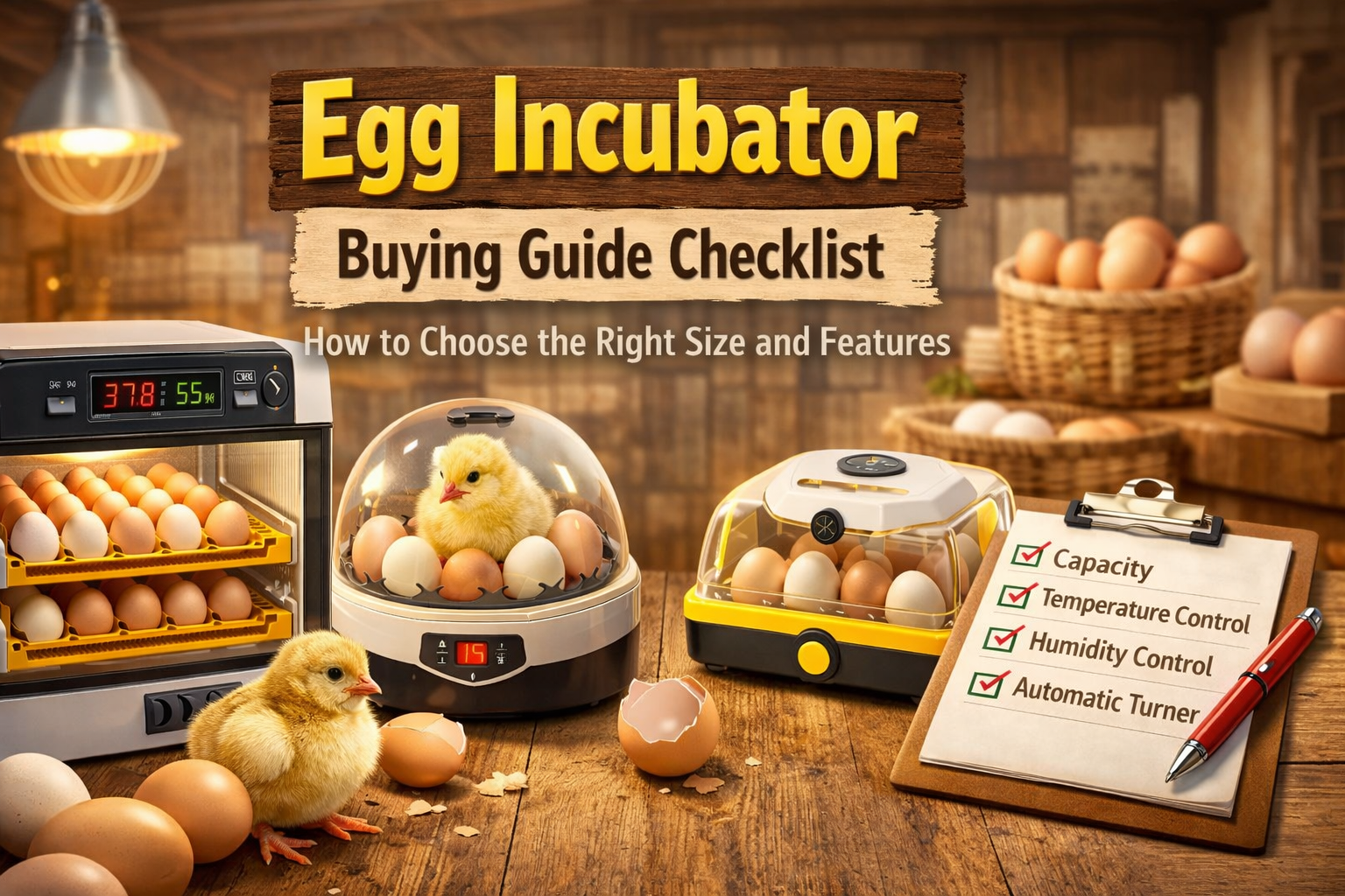 Egg Incubator Buying Guide Checklist: Size & Features