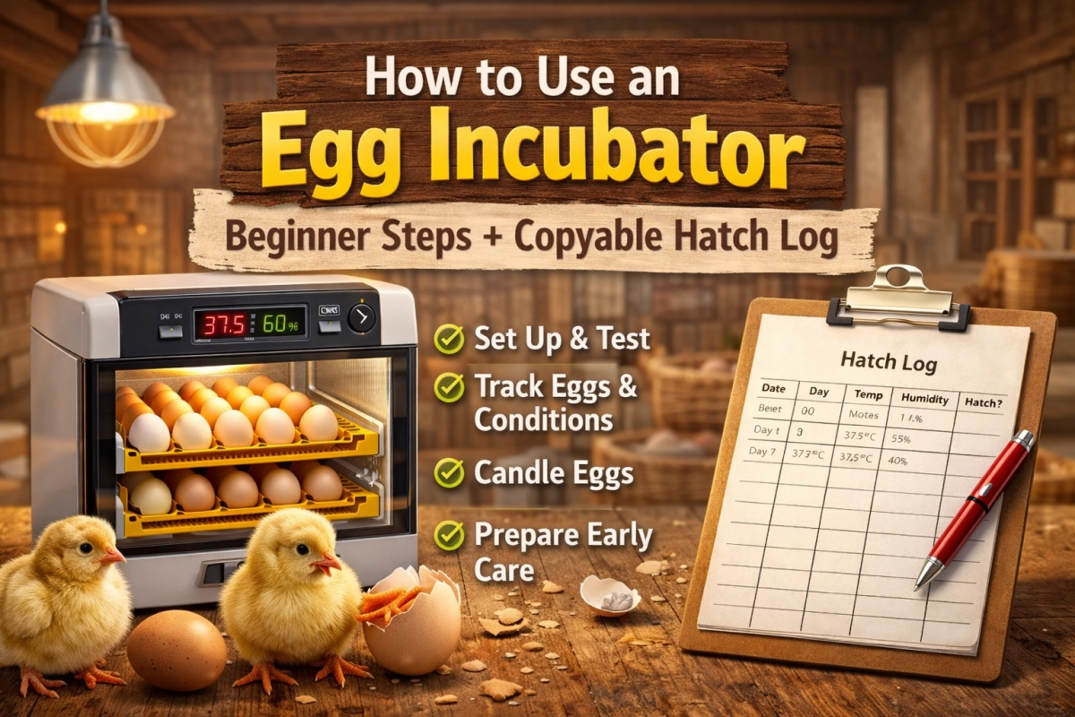 Egg Incubator Beginner Guide: Steps + Copyable Hatch Log