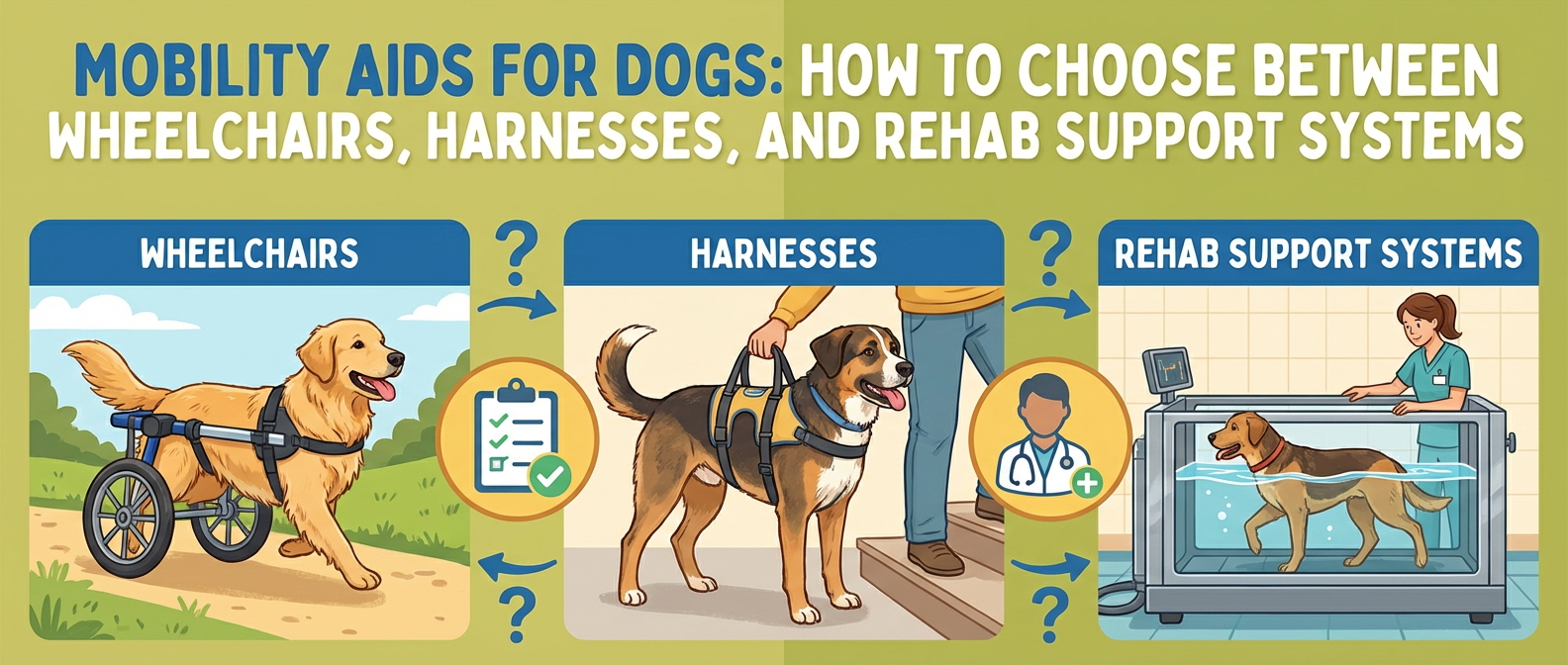 Mobility Aids for Dogs: How to Choose Between Wheelchairs, Harnesses ...